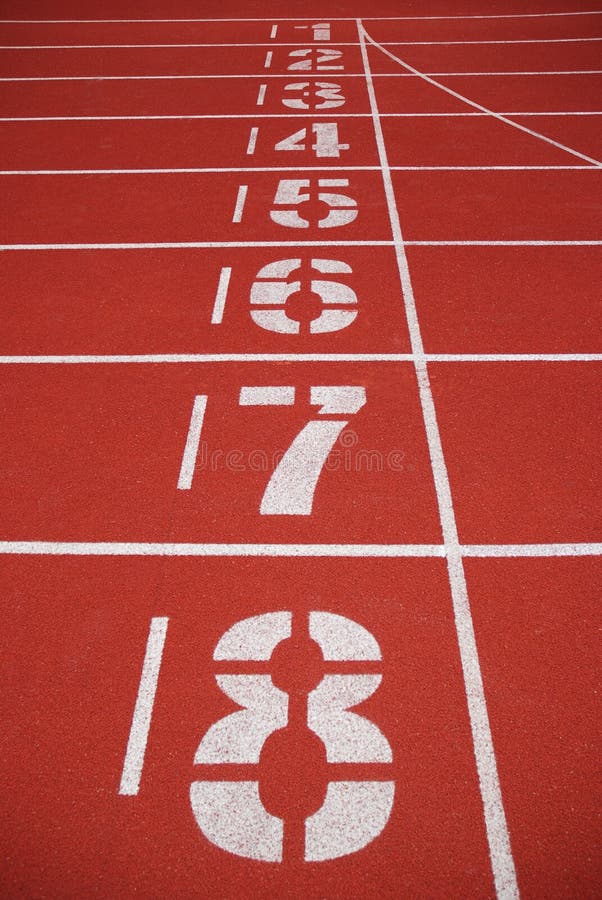 Finish Line of Running Tracks Stock Image - Image of arena, lines: 5743349