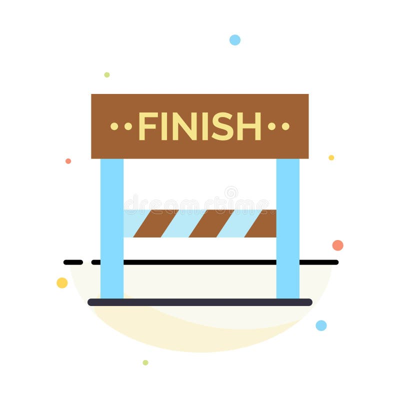 Finish, Line, Sport, Game Abstract Flat Color Icon Template Stock ...