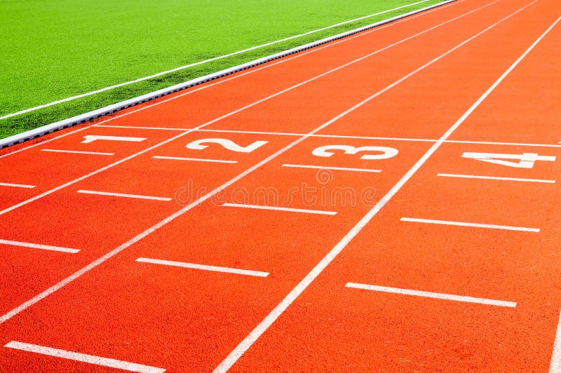 The Finish Line in a Sprint Race Stock Image - Image of sprint, track ...