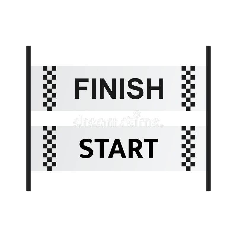 Finish Line Vector Design Illustration Isolated on White Background ...