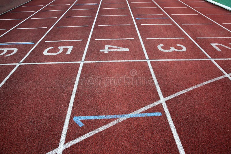 Finish Lines - Sign on the Running Track Stock Photo - Image of fitness ...