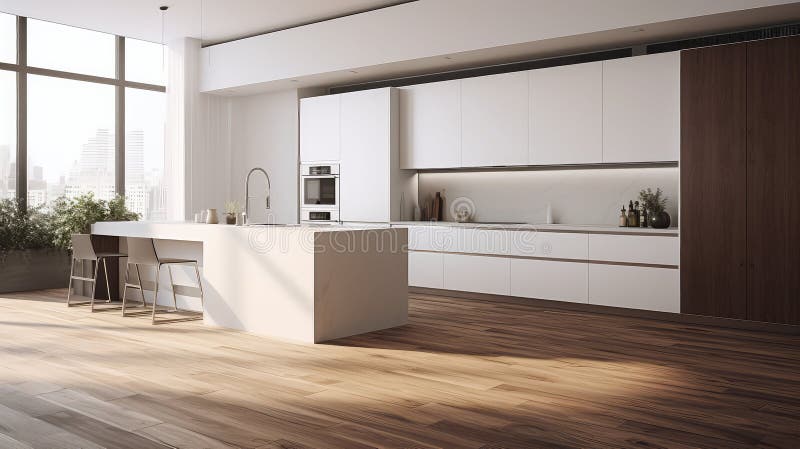 Finish modern wood floor stock illustration. Illustration of atmosphere ...