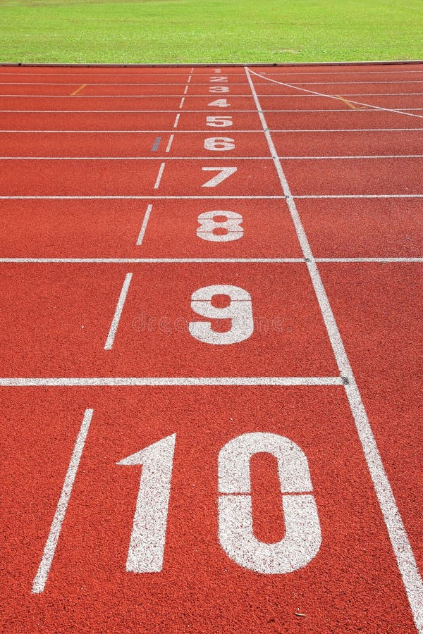 Track Lanes and Finish Line Stock Photo - Image of paint, school: 13726288