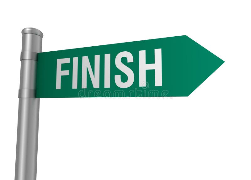 Finish and Road Line Racing Track Success Concept Finishing Icon in ...