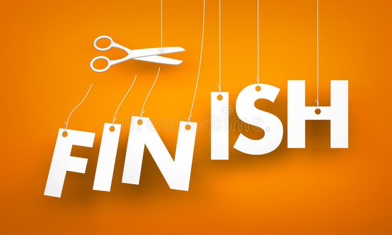 Finish stock illustration. Illustration of finish, sign - 68145195