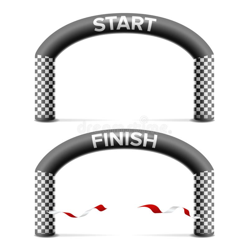 Inflatable Start, Finish Line Arch Vector. Place for Sponsors ... Inflatable Start, Finish Line Arch Vector. Place for Sponsors ...