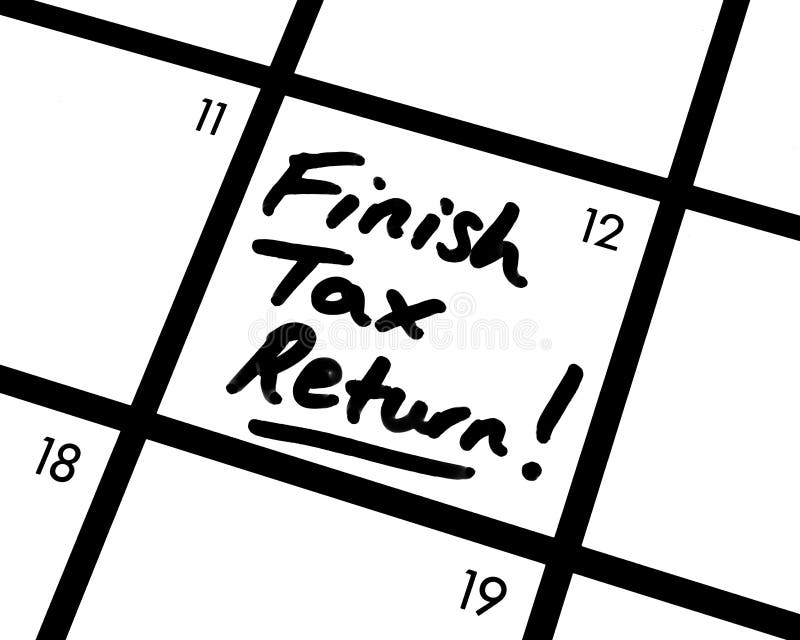 Finish Tax Return stock image. Image of cost, finance - 172475269