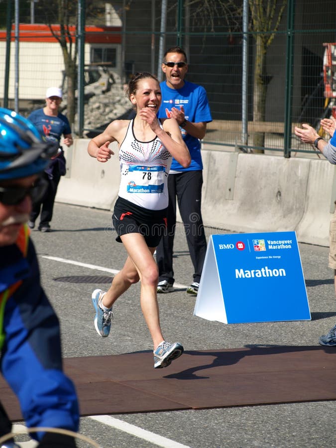 Finish of the Vancouver Marathon Editorial Photography - Image of ...