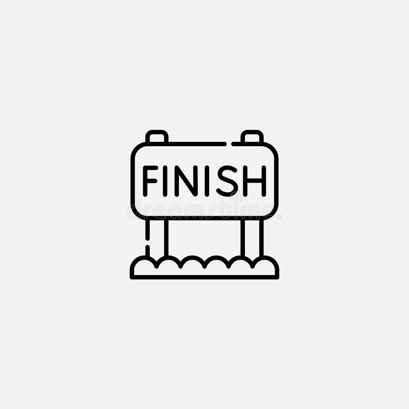 Finish Vector Icon Sign Symbol Stock Illustration - Illustration of ...