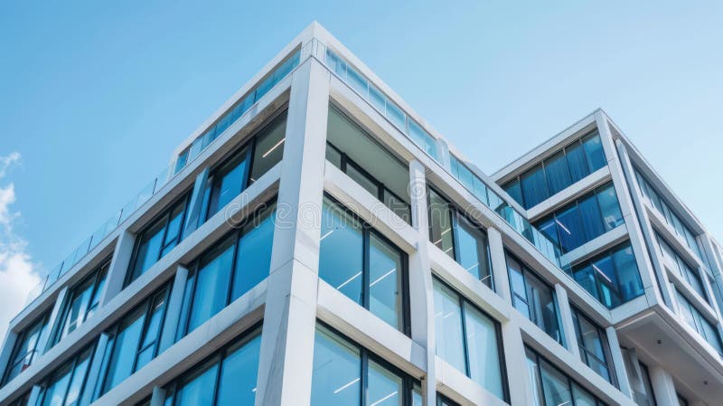 Finished Building with Innovative Design Stock Illustration ...