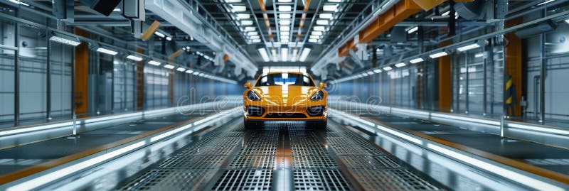 Finished Cars Undergo Performance Testing on a Modern Lab Track with ...
