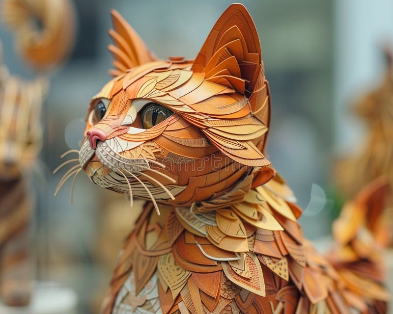 Finished Cat-themed Crafts on Display, Celebrating Creativity and Skill ...