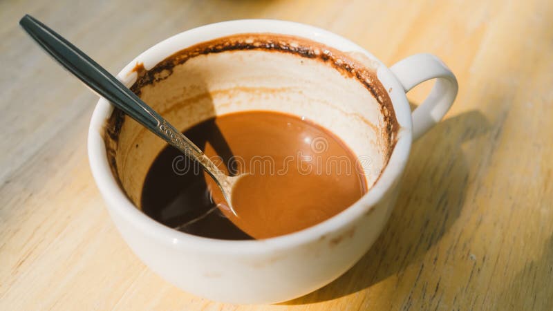 Finished coffee cup. stock photo. Image of sweet, decoration - 70589910