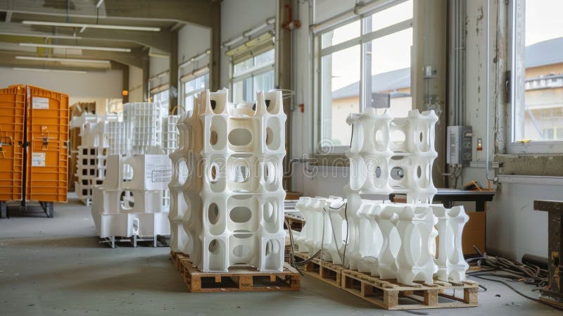 The Finished 3D Printed Elements Lined Up and Ready To Be Transported ...