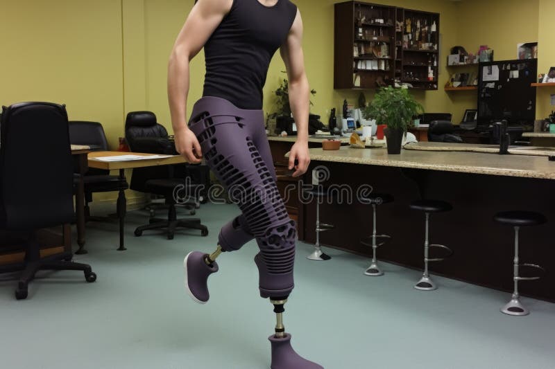 Finished 3d Printed Prosthetic Leg Stock Illustration - Illustration of ...