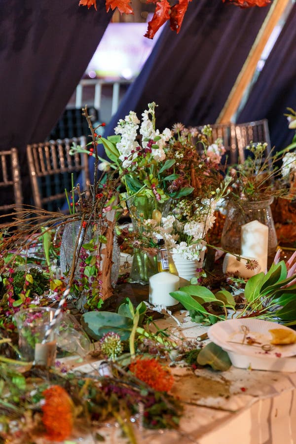 Finished Florist Class at the Festival Stock Image - Image of hand ...