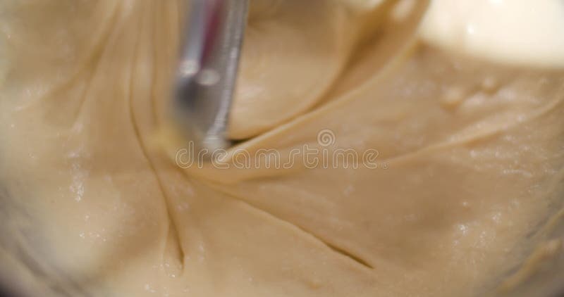 Finished, Mixing Dough in a Kitchen Machine. Stock Video - Video of ...