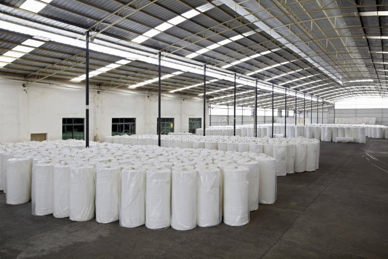 Finished Paper in Paper Factory Stock Photo - Image of environment ...