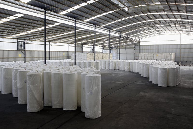 Finished Paper in Paper Factory Stock Image - Image of industry ...