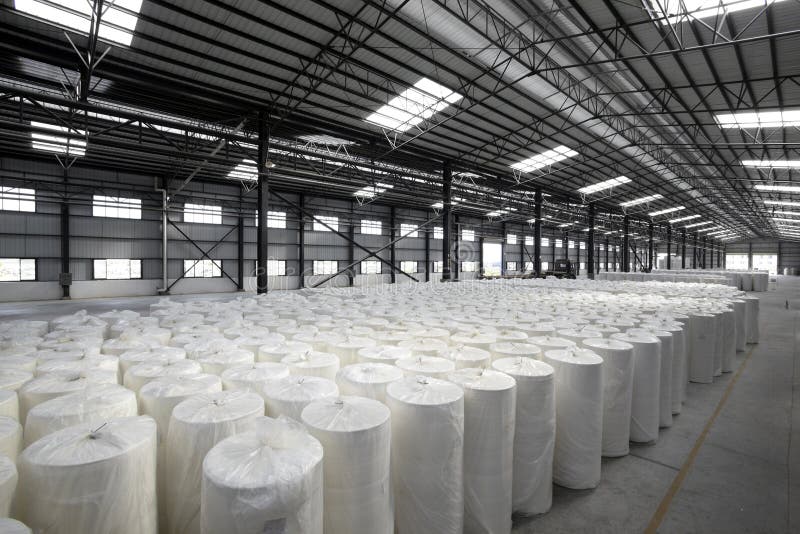 Finished Paper in Paper Factory Stock Image - Image of warehouse ...