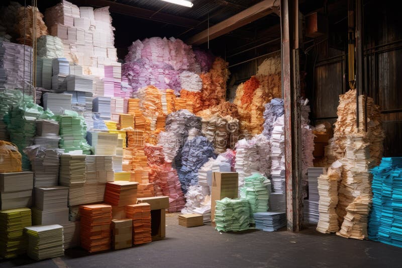 Finished Paper Products in a Warehouse Stock Illustration ...