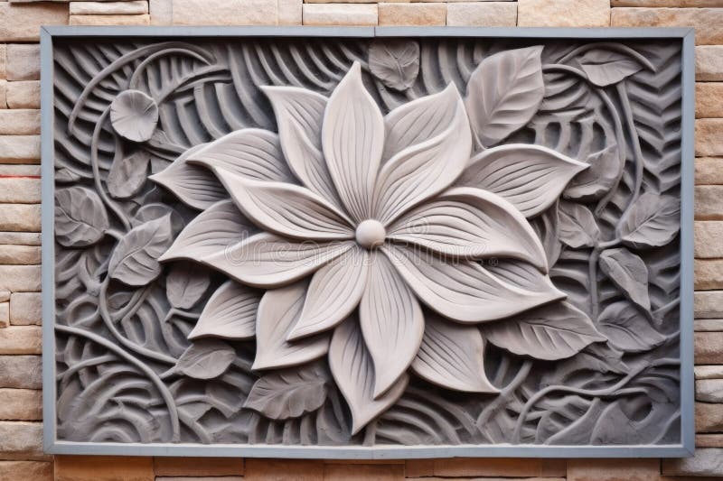 A Finished Piece of Masonry Cement Artwork Stock Illustration ...