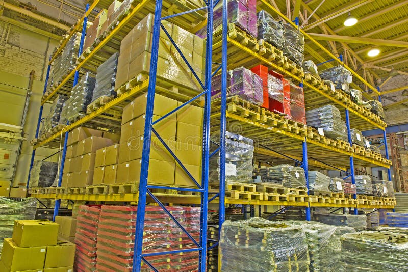 Finished Products Warehouse Stock Image - Image of industrial, industry ...