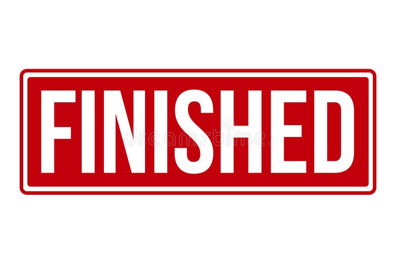 Finished Rubber Stamp. Red Finished Rubber Grunge Stamp Seal Vector ...