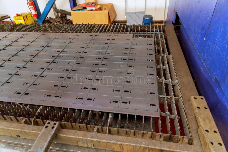 A Finished Sheet Metal Product from a Laser Cutting Machine Stock Photo ...