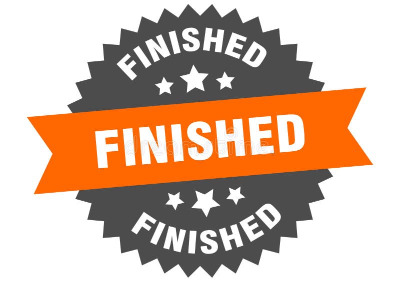 Finished Sign. Finished Circular Band Label. Finished Sticker Stock ...