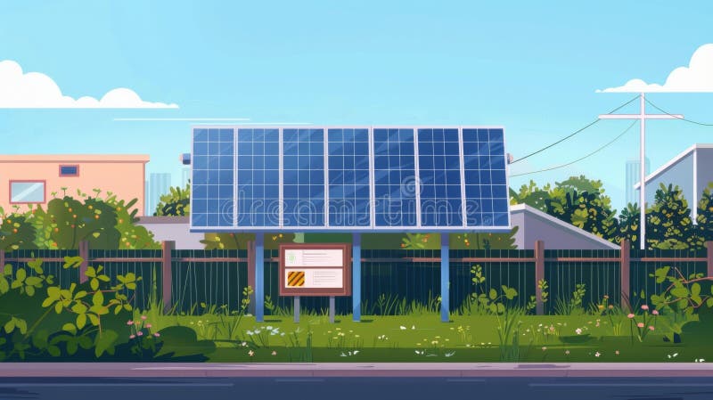 A Finished Solar Panel Array Installed on a Rooftop with a Sign Proudly ...