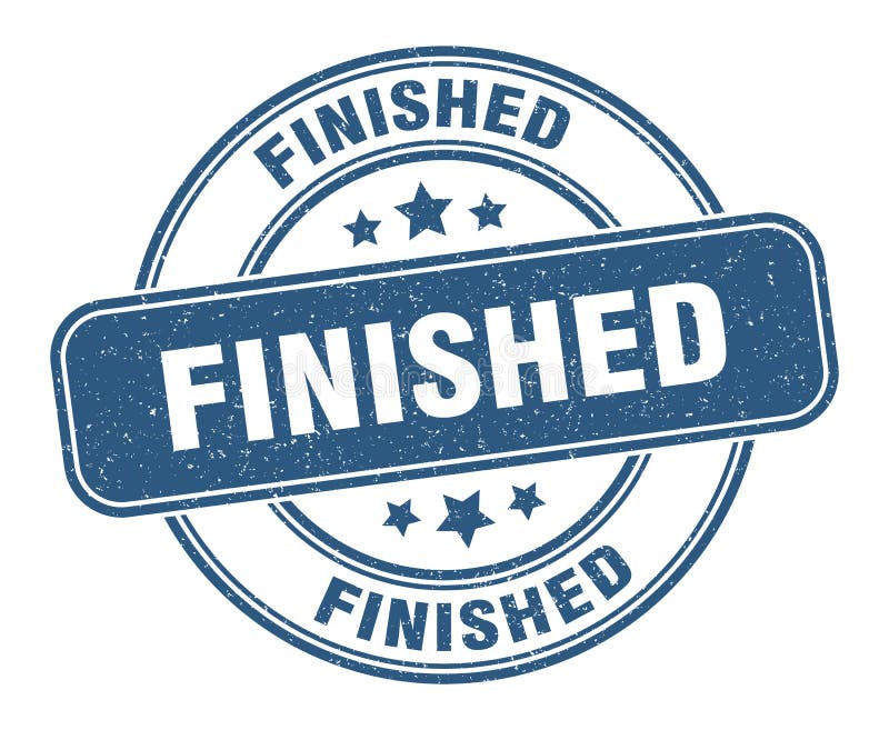 Finished Stamp. Finished Round Grunge Sign Stock Vector - Illustration ...