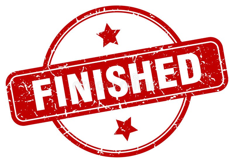 Finished Stamp. Finished Round Grunge Sign Stock Vector - Illustration ...