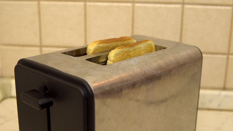 Finished Toasts Fried in a Toaster Stock Image - Image of bake, bread ...