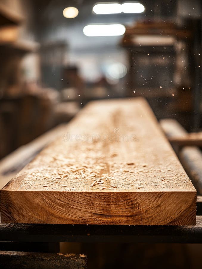 Finished Wooden Plank in a Carpentry Workshop. Stock Photo - Image of ...