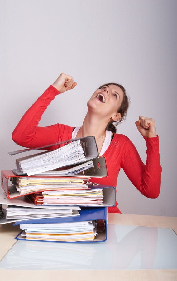 Finished work stock photo. Image of approve, girl, modern - 7925398