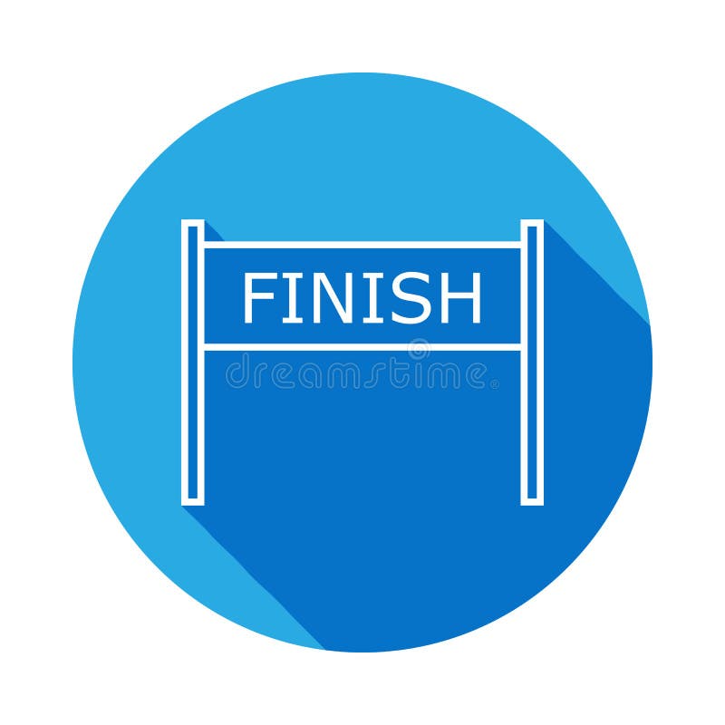 Finishing Banner Icon with Long Shadow. Element of Racing for Mobile ...