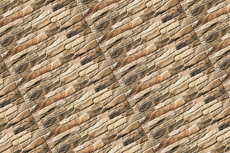 Finishing Decorative Tile with an Imitation of Stone. Background Stock ...