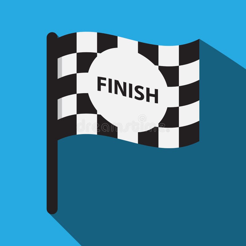 Finishing Icon In Different Style Stock Vector - Illustration of line ...