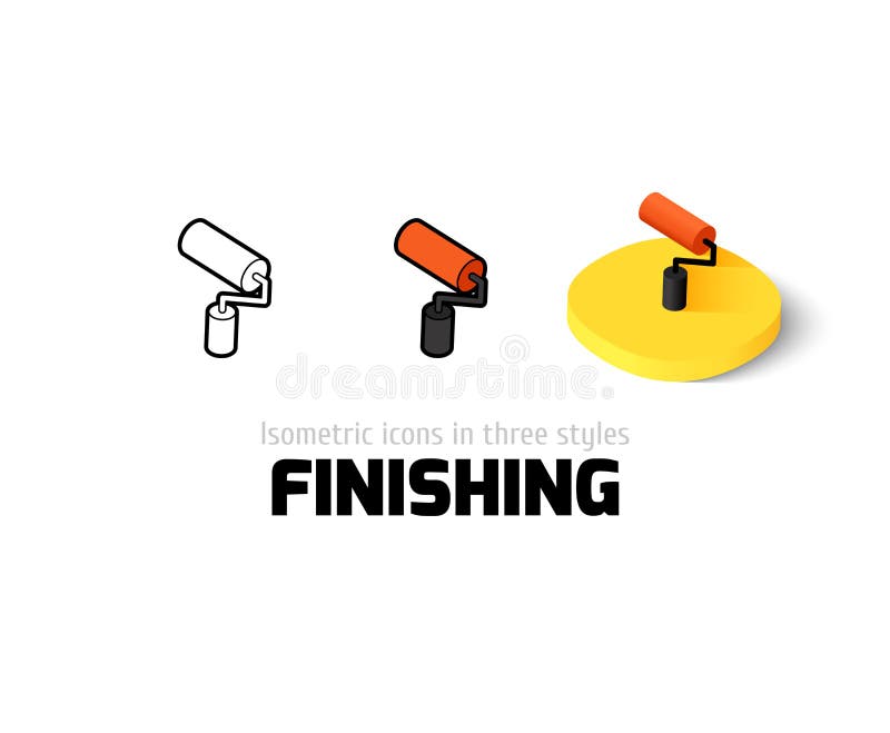 Finishing Icon in Different Style Stock Vector - Illustration of icon ...