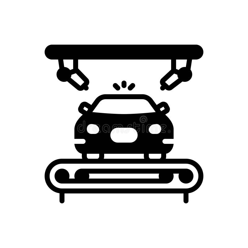 Black Solid Icon for Finishing, Retouching and Transport Stock Vector ...