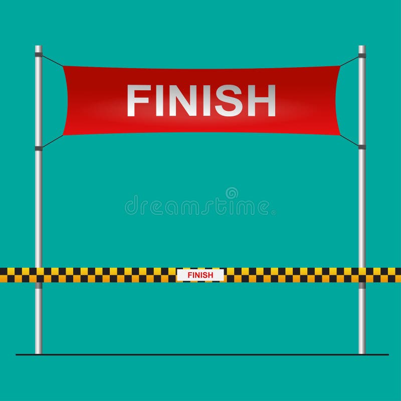 Finishing line . stock illustration. Illustration of object - 157839077