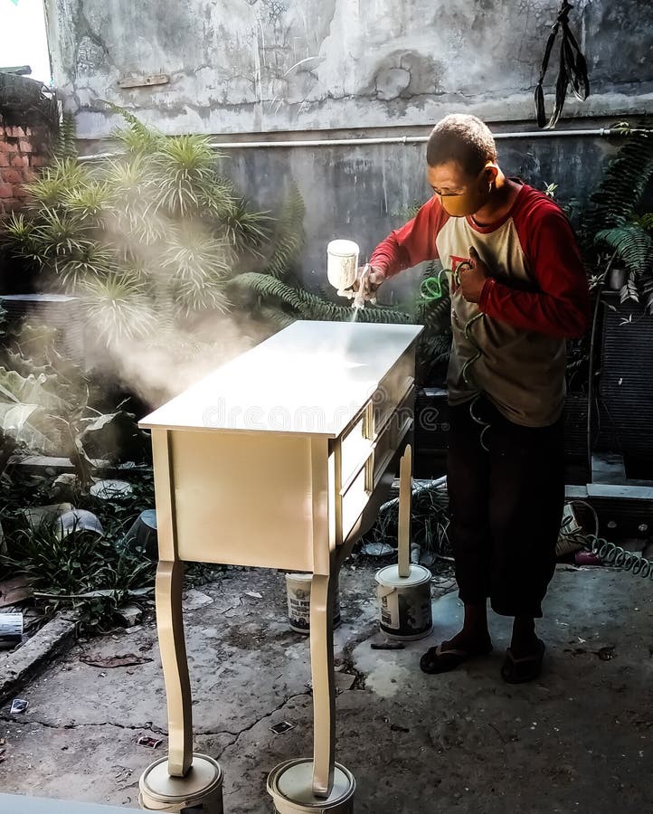 Finishing Process for Making Furniture Editorial Stock Photo - Image of ...