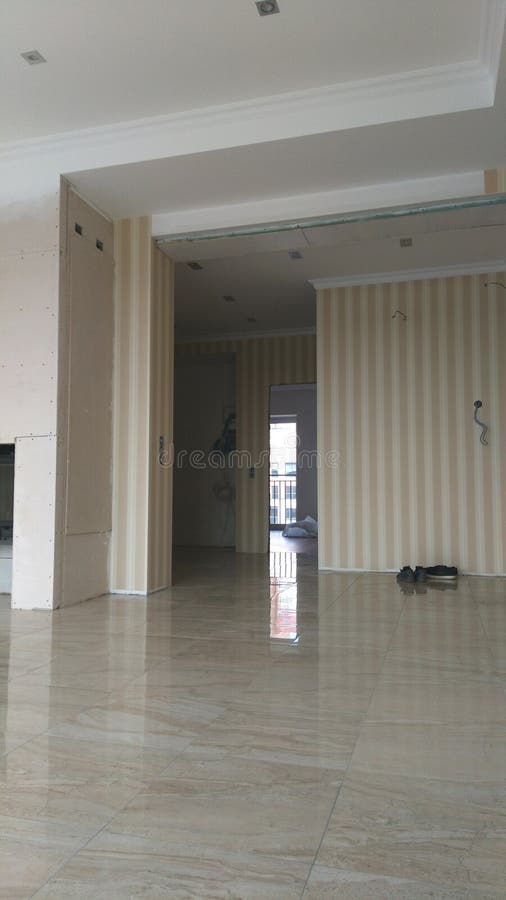 Finishing the Room with a Window Stock Image - Image of design, modern ...