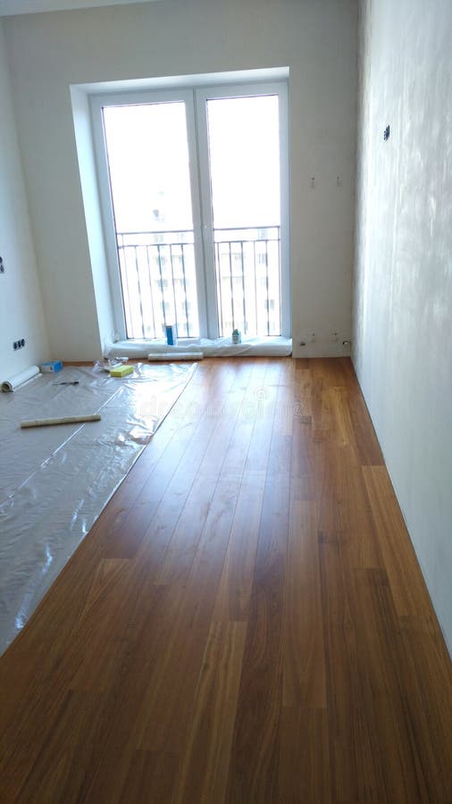 Finishing the Room with a Window Stock Image - Image of modern, house ...