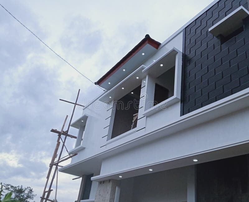 Finishing Work on Building a House. Second Floor House Building Stock ...