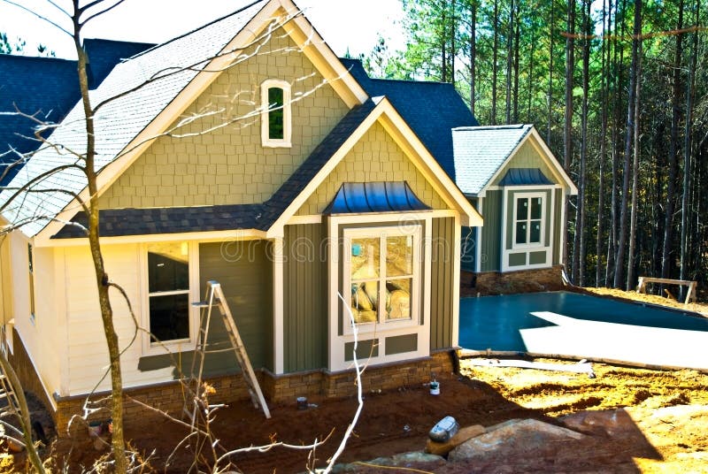 Finishing Work on New House Stock Photo - Image of modern, home: 7236698