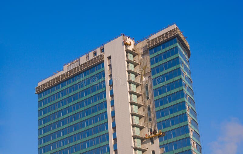 Finishing Works On Construction Building Stock Photo - Image of ...