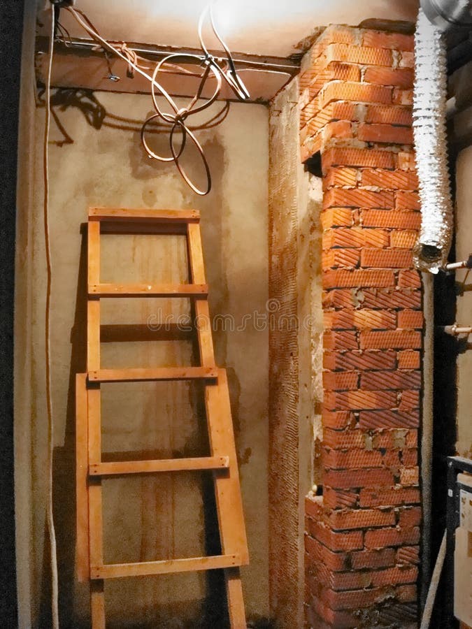 Finishing works premises stock photo. Image of wall - 199283326