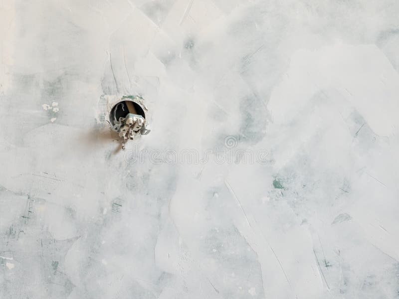 Finishing Works - Priming of the Wall. Grinding Wall at Old Home Stock ...